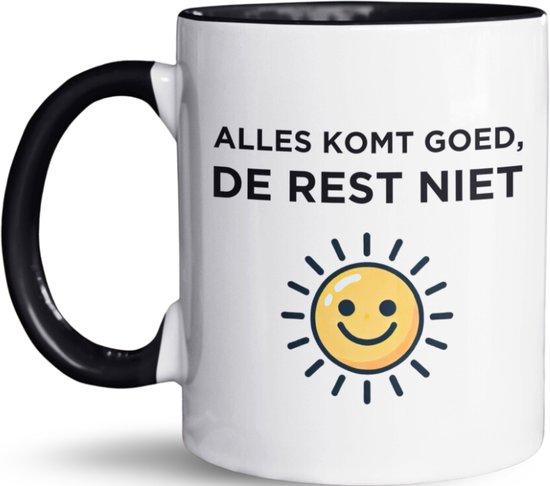 NietMokken.nl - Grappige mok - Alles komt goed, de rest niet - Beker aan beide zijden... | bol