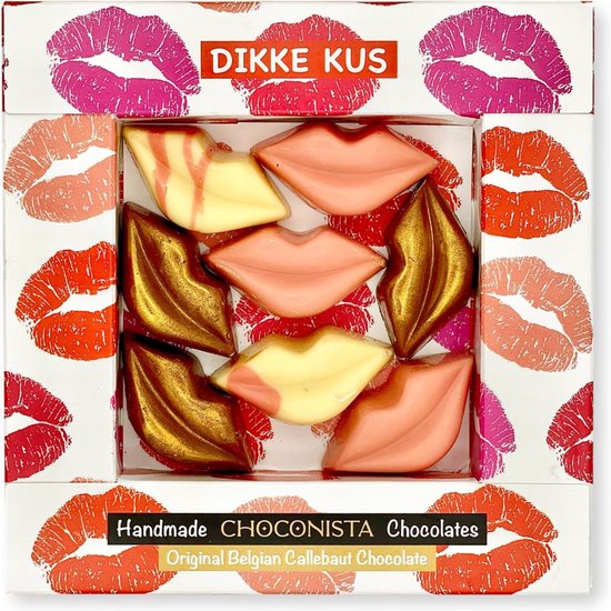 Choconista - Chocolade cadeaubox Dikke kus - Original Belgian Callebaut Chocolade | bol