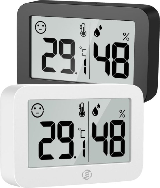 Temperatuurmeter Binnen - Huisthermometer - Weerstation Binnen ...