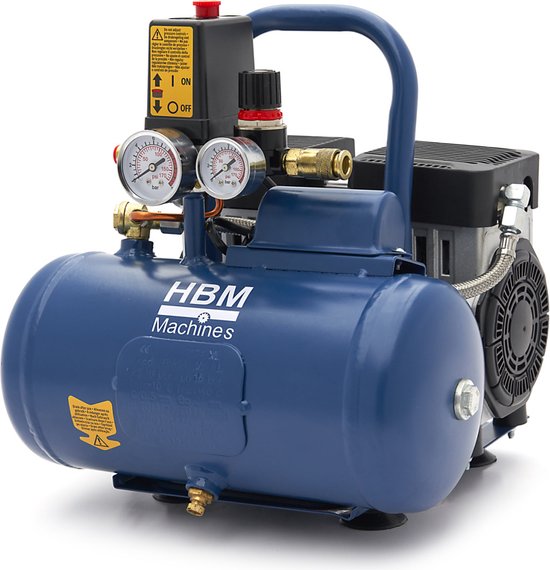 HBM Low Noise Compressor 6 liter (Zeer stil, 85 dB(A)) | bol