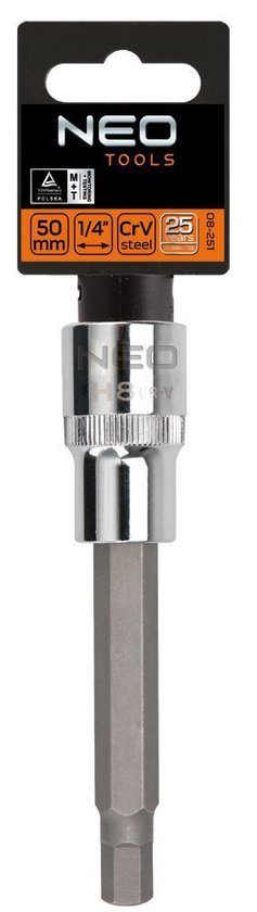 Neo Tools Inbusdop H6 100mm 1/2 Aansluiting S2 Staal TUV M+T | bol