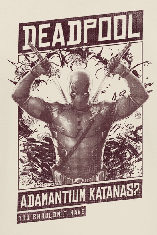 Deadpool 3 - Adamantium Katanas T-shirt ecru L | bol