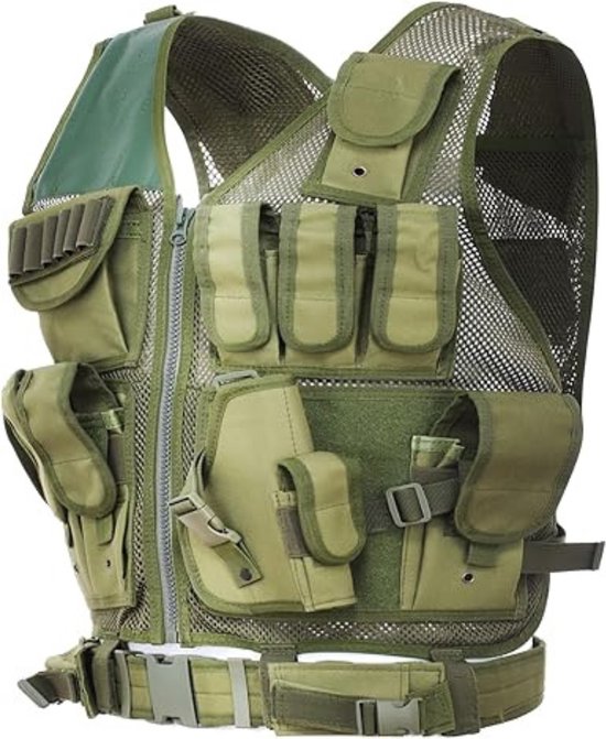 DD® Tactical Vest - Tactical Belt - Beschermvest - 34x32x12cm - Groen | bol