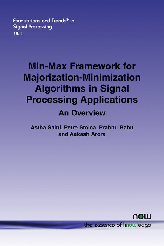 Foundations and Trends® in Signal Processing- Min-Max Framework for... | bol