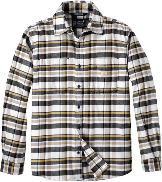 Carhartt Flanellen Stretch Overhemd - Herenblouse lange mouw - Malt | bol