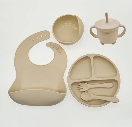 Nubbly 8-Delig Baby Servies - Siliconen - Peuter Bestek Set - Incl ...