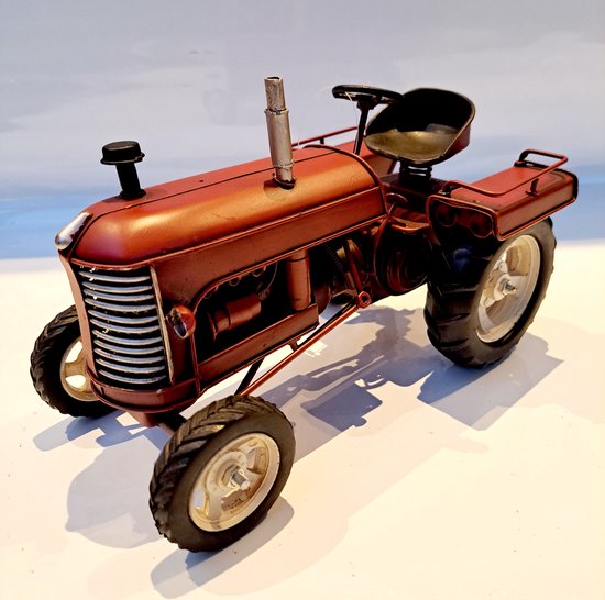 Blikken Tractor rood 8AT265862800 uniek model lengte 26 cm - boerderij ...