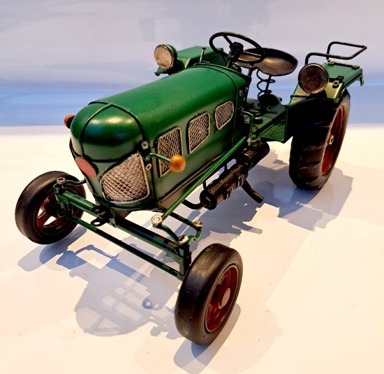 Blikken Tractor groen 8AT168862800 uniek model lengte 26 cm - boerderij ...