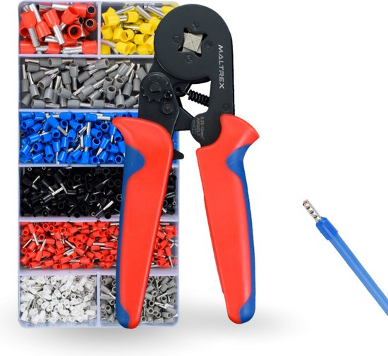 MALTREX Adereindhulstang - Krimptang voor 0,25-10mm² draden - Incl ...