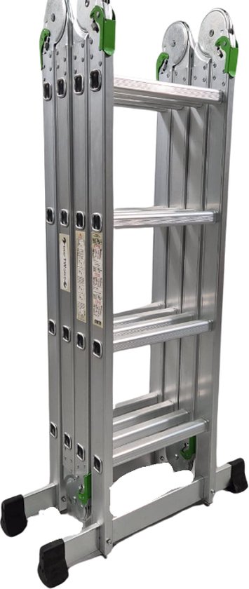 Multifunctionele vouwladder - 4,80 meter hoog - ladder - trap - uitklapbaar - 4 in 1 -... | bol
