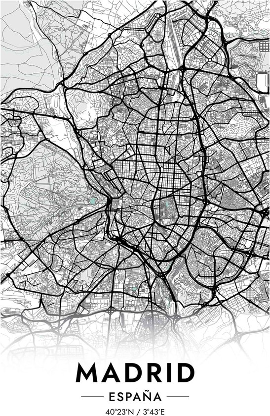 Madrid Poster | Spain Poster | Blauw Poster | Stad Poster | Spaanse ...
