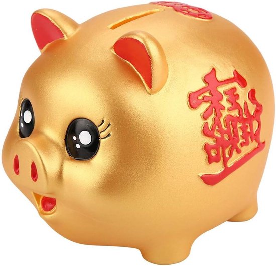 Schattige plastic spaarvarken - munt geld cash collectible - kinder ...