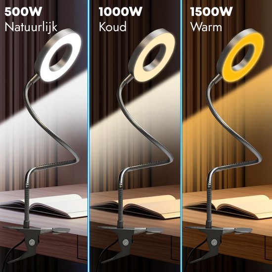 Bedlampjes Leeslampjes – Set van 2 – Klemlamp – Leeslampje voor in Bed ...
