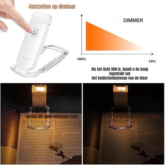 DD® Leeslampje Voor Boek - Klemlamp - Leeslampje - 10x10x10cm - Wit | bol