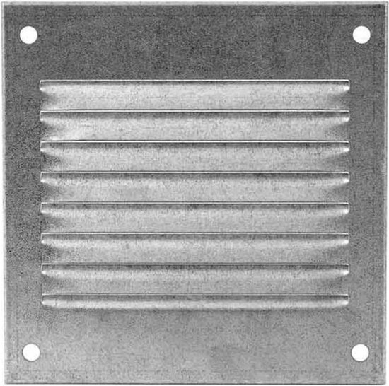 Metalen rooster 100x100mm zink - MR1010Zn | bol