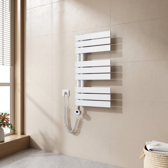 EMKE Elektrische Handdoekradiator - Glanzend Wit - 76x40 cm - 400W ...