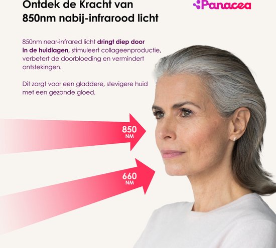 Panacea Light Therapy - LED Gezichtsmasker - Rood Licht Therapie - 520 ...