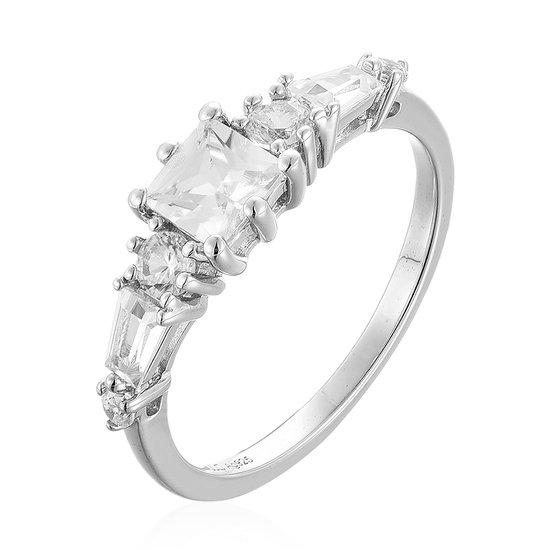 Zilveren ring met een zirkoon | bol