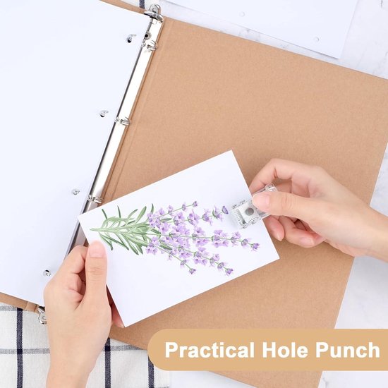 2 x Kraftpapier A4-map met 4 ringen - A4-formaat - Perforator - Kantoor ...