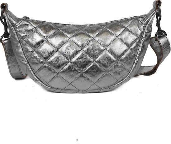Sac à bandoulière en cuir Laura Bear Design - Argent | bol