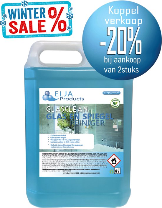 Elja Glas- en Spiegelspray | Glasclean | 5L | bol