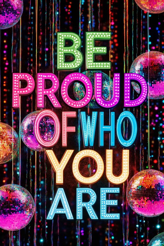 Be Proud Poster | Tekst Poster | Quote Poster | Discoballen Poster ...