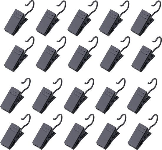 20 Stuks Gordijnclip - Metalen Clips Gordijnklemmen met Haken - Kleine ...