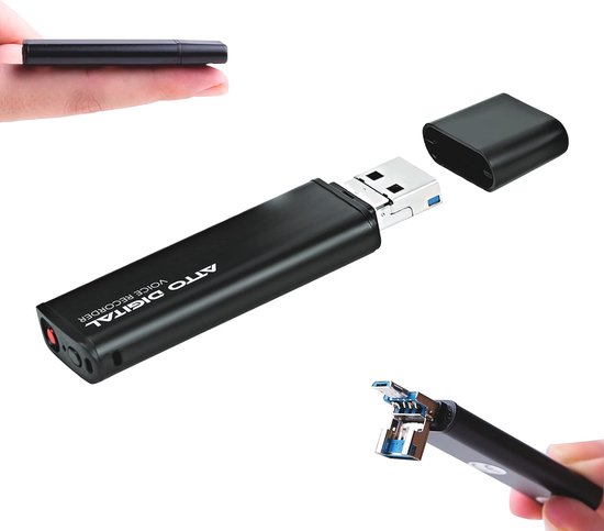 Digitale Mini-recorder met Spraakactivatie en 16 GB Geheugen | bol