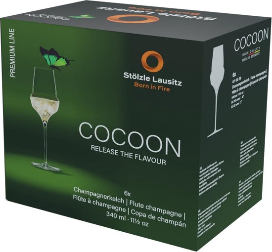 Stölzle Lausitz Cocoon 290 ml Champagne Wijnglazen Kristal- 6 stuks | bol