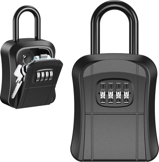 Sleutelkluis met 4-cijferige Cijfercode - Wandmontage Sleutelbox voor ...