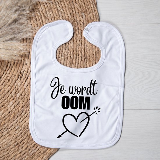 Slabbetje - Je wordt oom - Witte slab/zwarte opdruk | bol