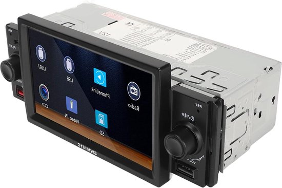 5-inch Single-din Touchscreen Autoradio - Bluetooth ontvanger voor ...