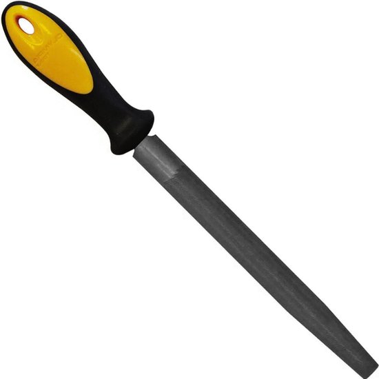 ROU30308 200 mm Plat En Half Rond Bestand - Zwart | bol