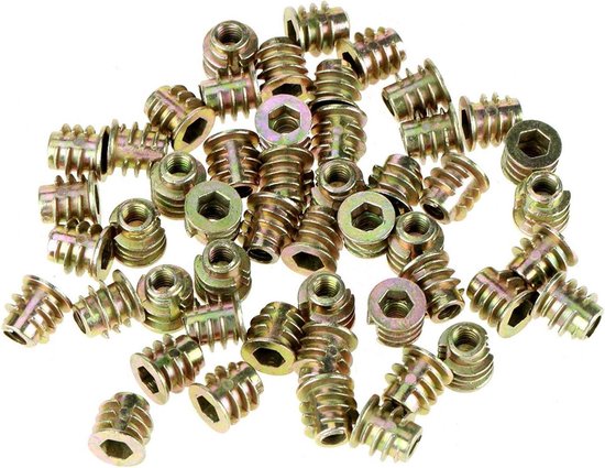 Meubilair Hex Socket Moer M4 * 8mm 50Pcs Draad Zinklegering Zeshoek ...