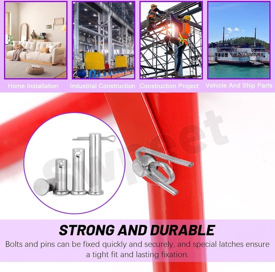 Verzinkte Clevis Pins Assortiment Kit - 51 Stks - M5 M6 M8 M10 M12 ...