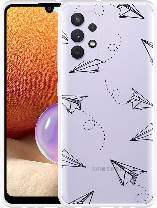 Cazy Hoesje geschikt voor Samsung Galaxy A32 4G - Paper Planes | bol
