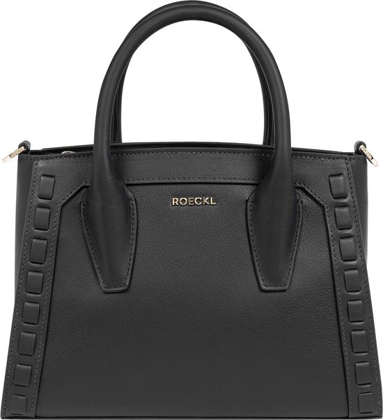 ROECKL Leren Handtas Schoudertas Mathilde Crafted Handbag Black Zwart | bol