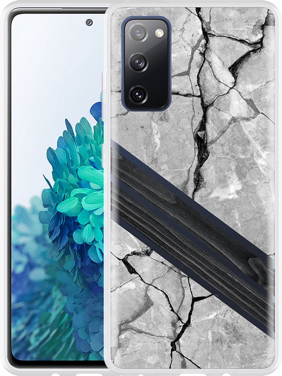 Cazy Hoesje geschikt voor Samsung Galaxy S20 FE - Marble Wood | bol