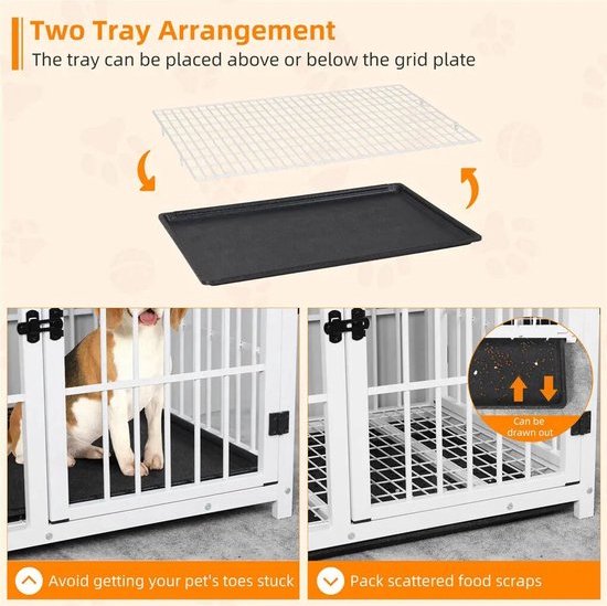 Hondenbench - Bench Hond - Hondenkennel - Hout IJzer - Maat XL - Meubel ...