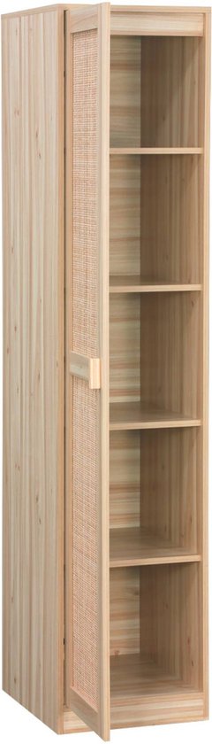 sweeek - Opbergkast met 1 deur rotan en houteffect 40cm - camargue | bol