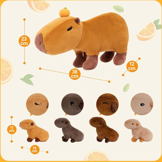 Equivera Capybara Knuffel - Capibara Knuffel - Capibara Pluche ...