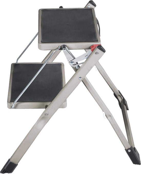 Opklapbare 2-traps trede van staal voor thuisgebruik | bol