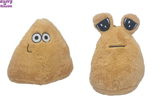 Happy Trendz® Setvan 2 Stuks / Pou - Kawaii knuffel - alien knuffel - 22cm - sad -... | bol