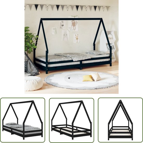 vidaXL Houten Bed - Kinderbed - Kinderbedframe 80x200 cm massief ...