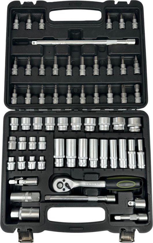 Heinner 61-delige 3/8" Doppenset met Ratel in Gereedschapskoffer - Semi ...