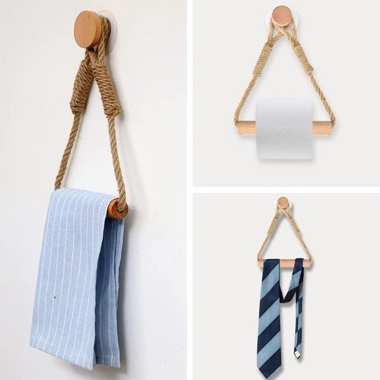 Toiletpapierhouder zonder boren - Vintage wc-rolhouder met industrieel ...