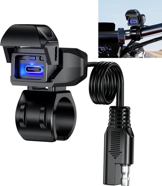 36W PD Type-C Motorfiets USB C Oplader | Waterdichte Motorfiets USB C ...