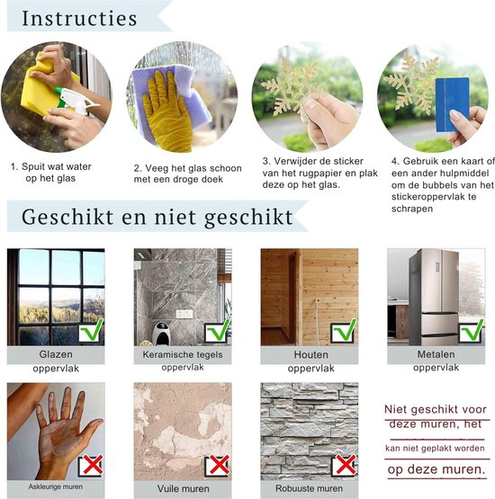 Set Van 2 Kerst Raamstickers - Grote Kerstboom En Eland - Decoratieve ...