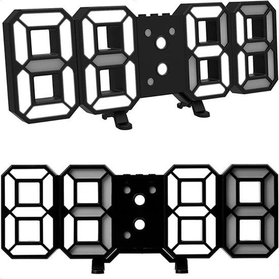 3D LED Electronic Digital Clock with USB and Large Numbers - 12/24 Hour ...