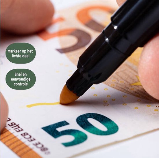 Scoby - Vals Geld Detectiepen - Anti-Fraude Markeerpen - Blauw - 2 ...